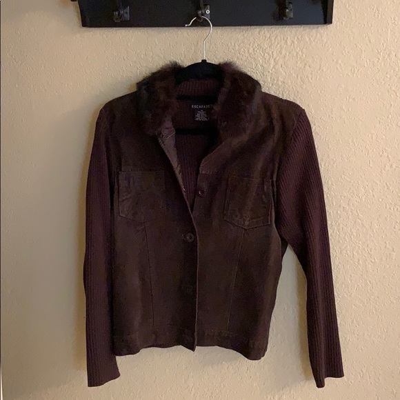 Escapade | Jackets & Coats | Beautiful Suede Jacket Wfur Collar M ...